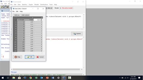 R Commander Loading And Saving Dataset YouTube