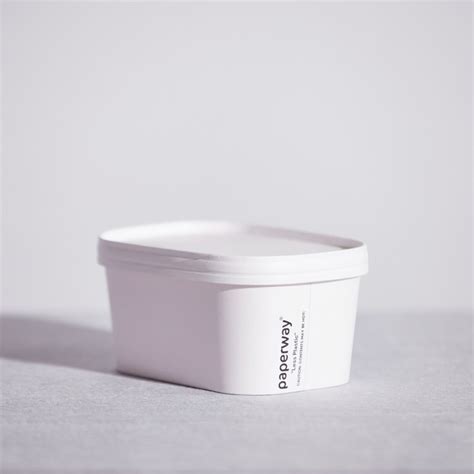 White Paper Pp Lid To Suit Paperway Rectangular Container Getecco
