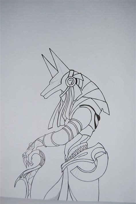 Sketch Anubis Egypt Tattoo Anubis Drawings