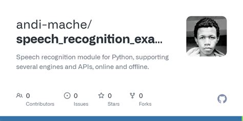 Github Andi Machespeechrecognitionexamples Speech Recognition