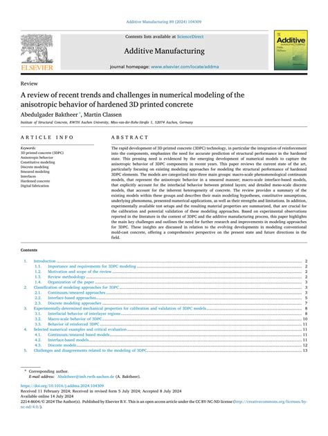 Pdf A Review Of Recent Trends And Challenges In Numerical Modeling Of The Anisotropic Behavior