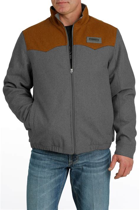 Mens Cinch Poly Wool Conceal Carry Jacket Fringe Western Wear