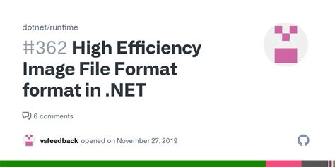 high efficiency image file format format in · issue 362 · dotnet