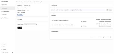 Building And Deploying A Sentence Embedding Service With Bentoml