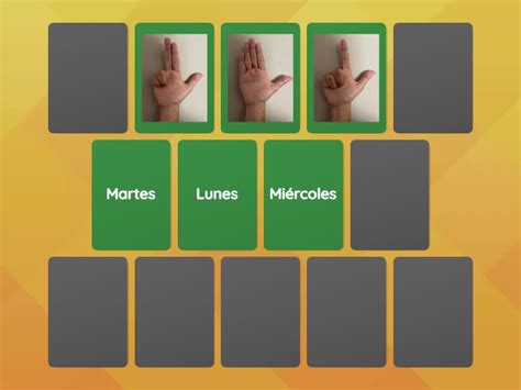 Dias De La Semana En LSM Matching Pairs