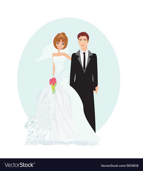 Wedding Couple Royalty Free Vector Image Vectorstock