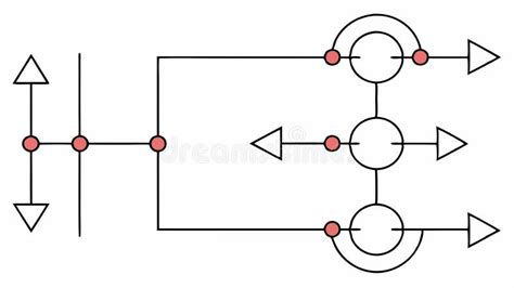 A Simple Flowchart Or Process Diagram Vector With Nodes Vector Design