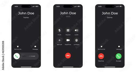 Cutting Edge Communication IPhone Pro Max Call Screen Interface Set Accept And Reject