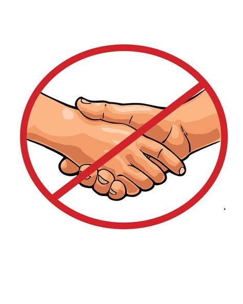 Printable Sign No Hand Shake