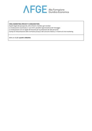 COOKIE PROFILAZIONE ON LINE DIRECT SOCIAL VIRAL MARKETING PDF