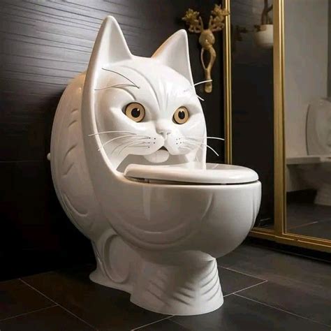 Adorable Cat Shaped Toilet For Your Bathroom