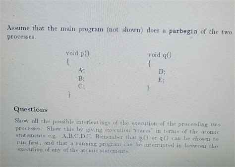 solved problem 1 consider a concurrent program with two