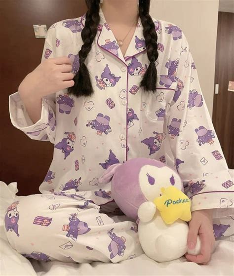 Kuromi And Nyanmi Pajamas Set In Kawaii Shop