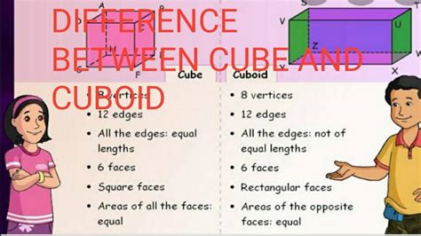 Difference Between Cube And Cuboid Animation Youtube