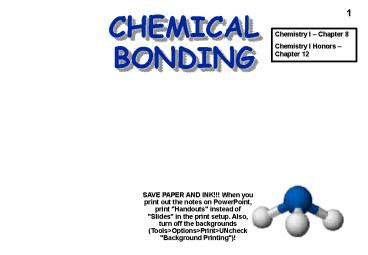CHEMICAL BONDING Presentation Free To Download