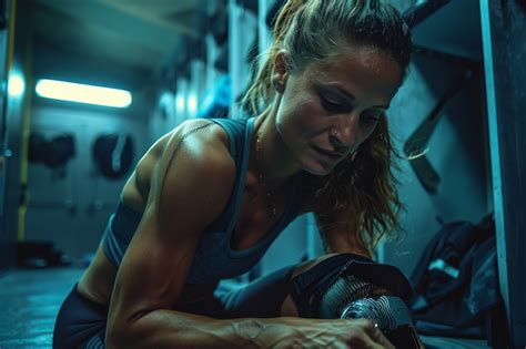 Atleta feminina deficiência competindo nos jogos paralímpicos oficiais Foto Grátis