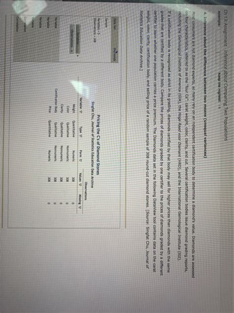 ch 13 assignment inference about comparing two