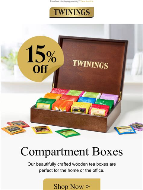 Twinings Teashop 15 Off Twinings Compartment Boxes Milled