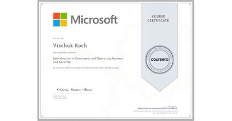 Vischuk Koch On Linkedin Completion Certificate For Introduction To Computers And Operating