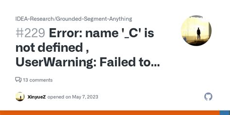 error name c is not defined userwarning failed to load custom