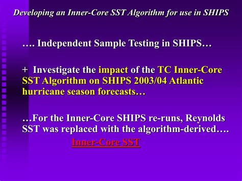 Ppt Developing An Inner Core Sst Algorithm For Use In Ships