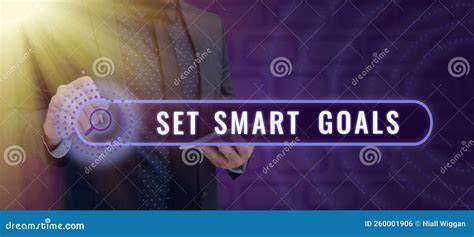 Text Caption Presenting Set Smart Goals Business Concept Establish