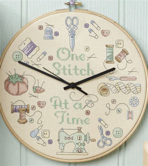 Sewing Room Cross Stitch Clock