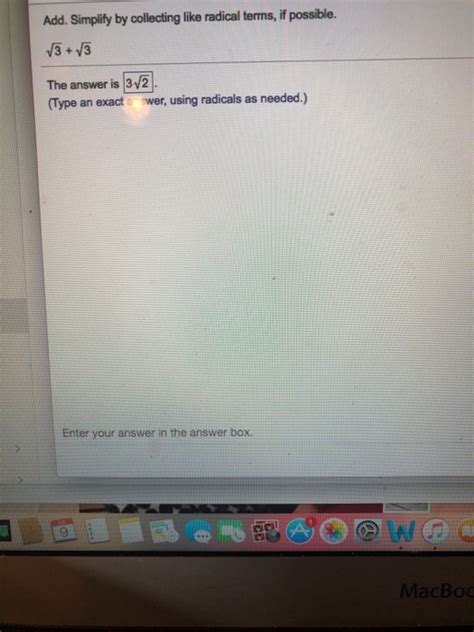 Solved Add Simplify By Collecting Like Radical Terms If Chegg