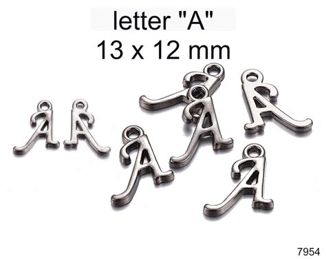 Pendant Metal Letters A B C D E F Etsy