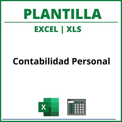 Plantilla Excel Contabilidad Personal Y Words Ms Office Inve