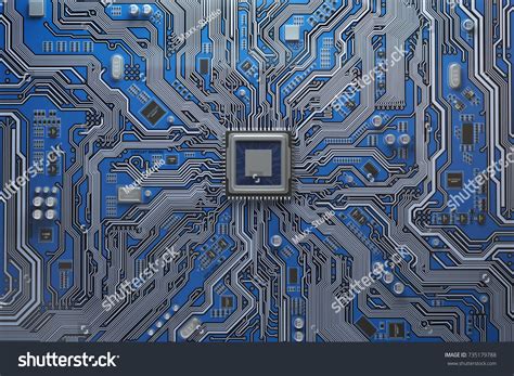 Computer Motherboard Cpu Circuit Board System Stock Illustration 735179788 Shutterstock