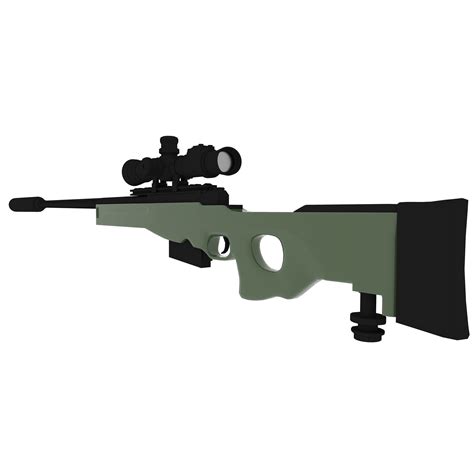 3d Model Awm Sniper Gun Vr Ar Low Poly Cgtrader