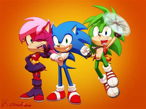 179321 Safe Artistkarneolienne Manic The Hedgehog Sonic Sonia The Hedgehog Sonic