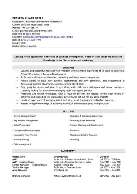 Praveen Kumar Datla Cv Doc