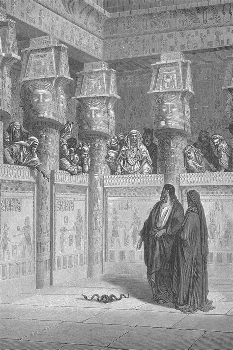 Gustave Dore Moses And Aaron Appear Before Pharaoh 1866 Drawing Photo