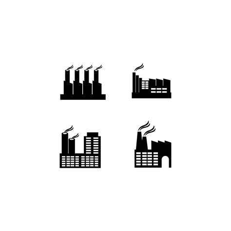 Factory Icon Set 952621 Vector Art At Vecteezy