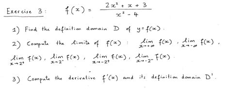 Solved Exercise 3 F X X2−42x2 X 3 1 Find The Definition