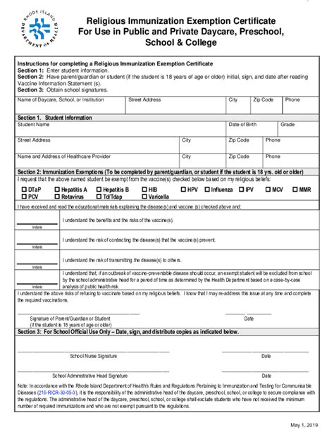 Flu Shot Exemption Form Fill Out And Sign Online Dochub