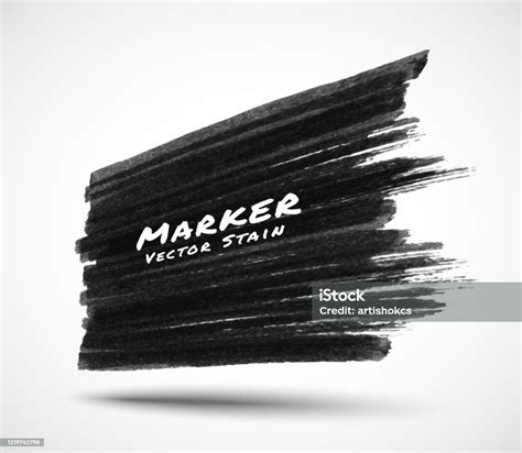 원근에서 검은 색 마커 스트로크 얼룩 텍스처 배경입니다 그런 지 질감 판매 배너입니다 벡터 로고 그림입니다 3차원 형태에 대한 스톡 벡터 아트 및 기타 이미지 Istock