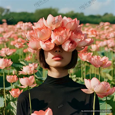 Ai创作图荷花上的女人 荷塘边的女人 赏荷花的美女 鲜花遮挡脸部 穿白衣服拍荷花的女人 夏荷年轻姑娘 荷花和女孩 拿荷花的美女 莲花灯女孩 莲花艺术照 植物艺术照 荷花模型 荷叶捧红荷花 拍