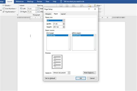 How To Set Paper Size In Microsoft Word Matob