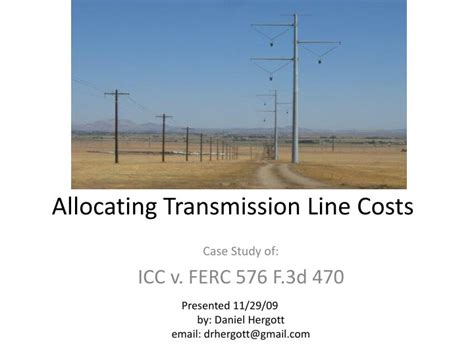 Ppt Allocating Transmission Line Costs Powerpoint Presentation Free