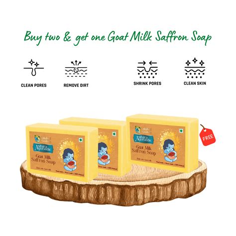 Buy Two And Get One Goat Milk Saffron Soap Lakshmi Krishna Naturals