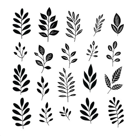 Premium Ai Image Grayscale Leaf Montage Organic Textures