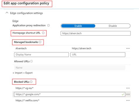 Intune Mem Configure Edge Browser For Ios And Android