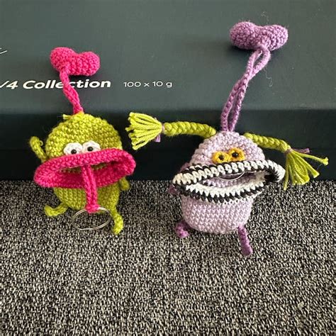 Pattern Crochet Key Case Knitted Key Holder Patten Handmadet Key Ring Knitted Key Cover