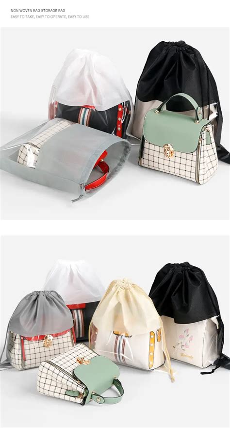 Handbag Dustproof Bag No Woven Drawstring Storage Bag Purses Temu Ireland