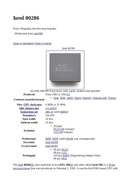 intel 80286 produced common manufacturer s max pdf electronic