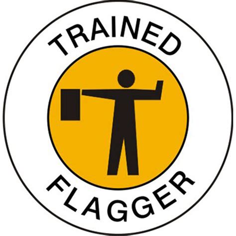 Sghm144 Trained Flagger Hard Hat Sticker 25 Pk