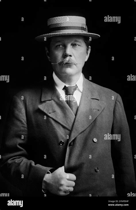 Famous Author Arthur Conan Doyle Portrait Stock Photo Alamy
